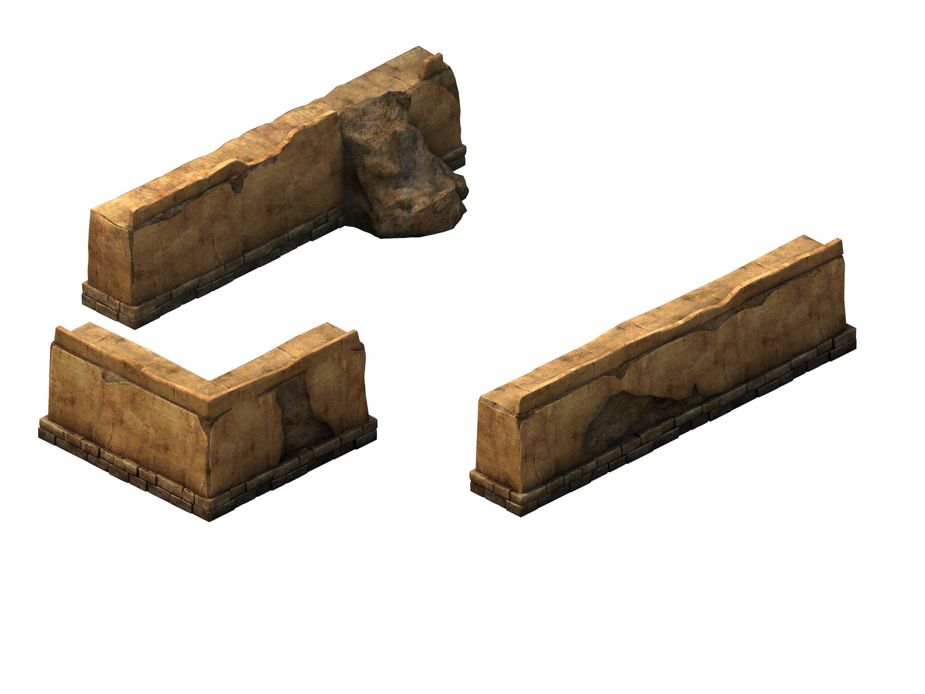 ArtStation - Desert Gobi - Earth Wall | Game Assets