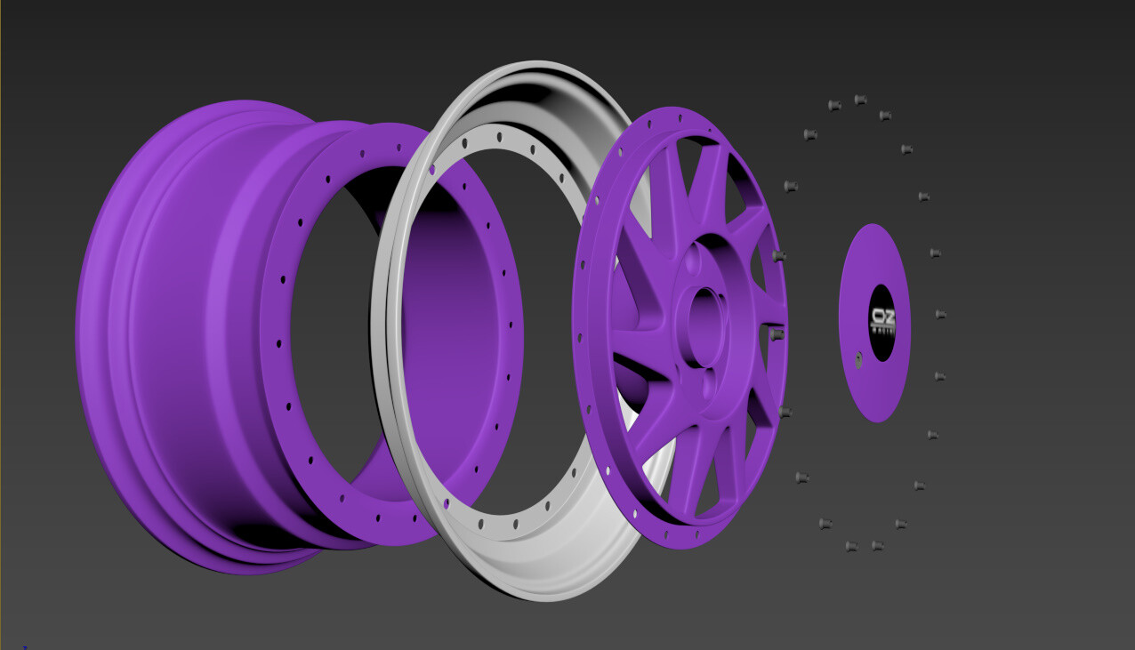 ArtStation - OZ TURBO Custom wheel | Game Assets
