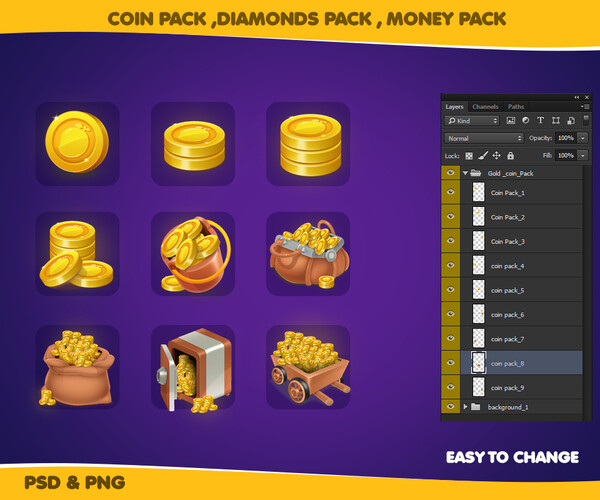 ArtStation - All in One Pack - Coin Pack, Gems Pack, Money Pack | Game ...