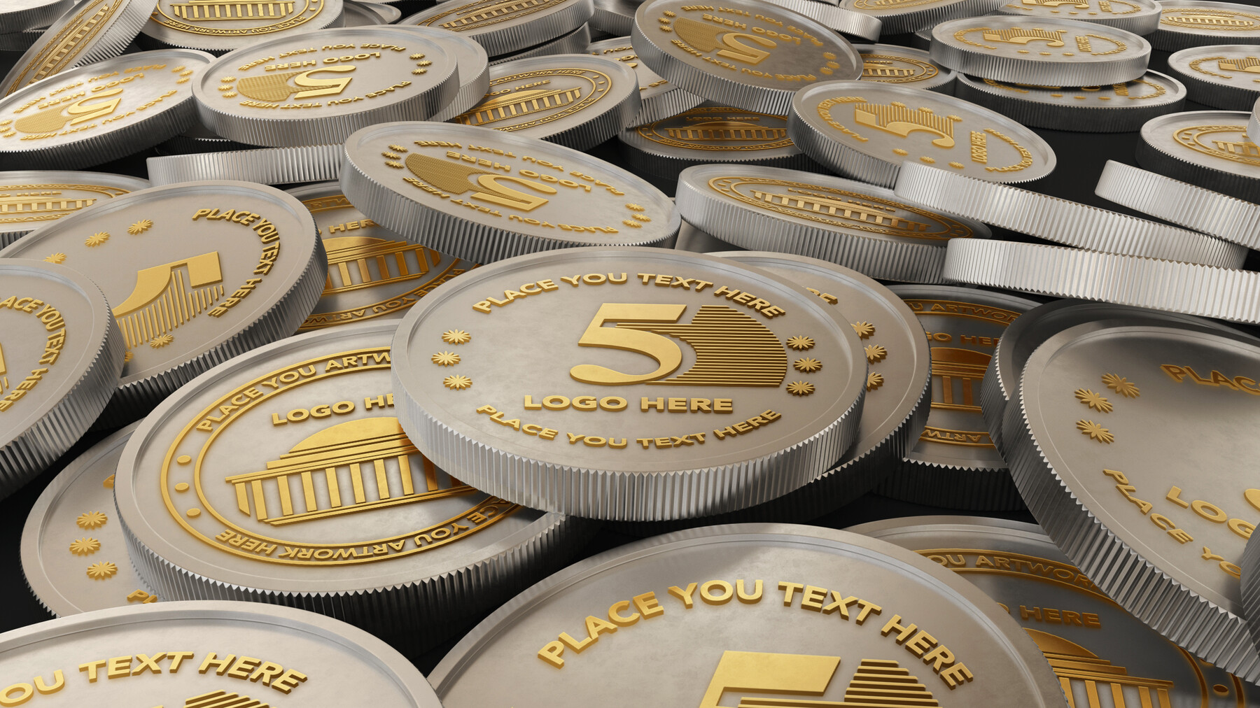 ArtStation - Gold and Silver Coin Mockups | Artworks