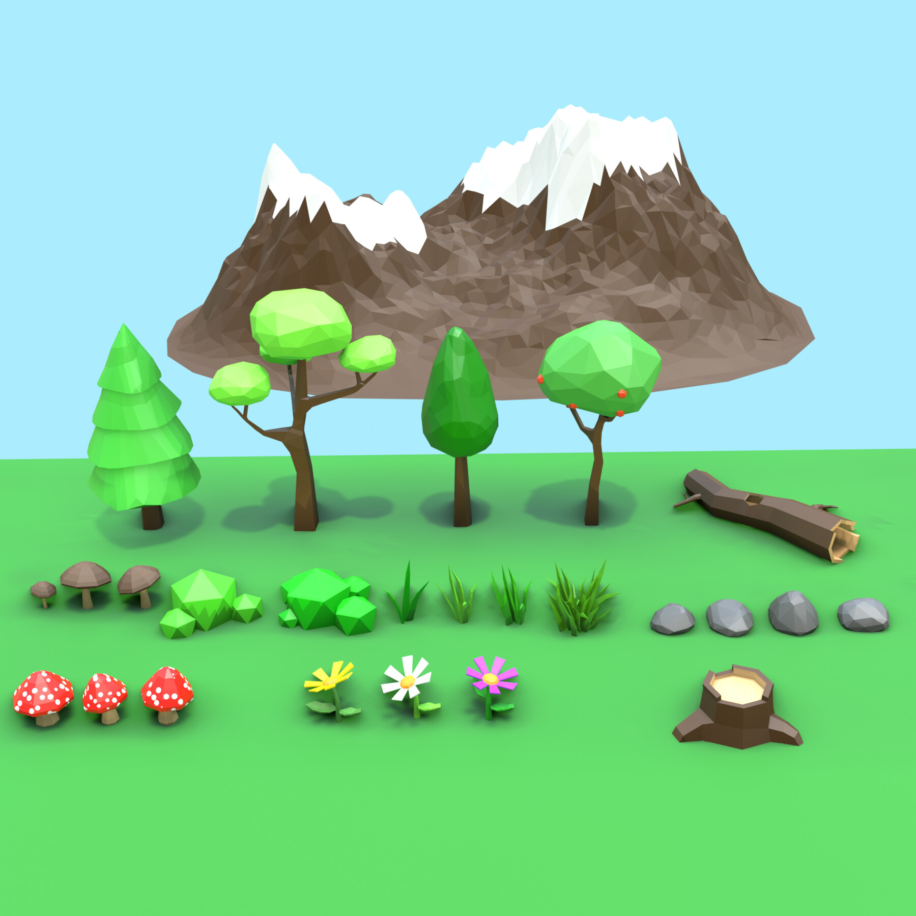 ArtStation - Low Poly Nature Assets | Resources