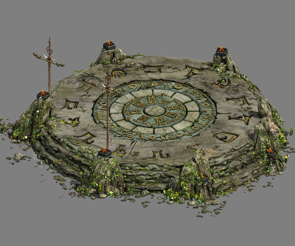 ArtStation - Stone - round altar | Game Assets