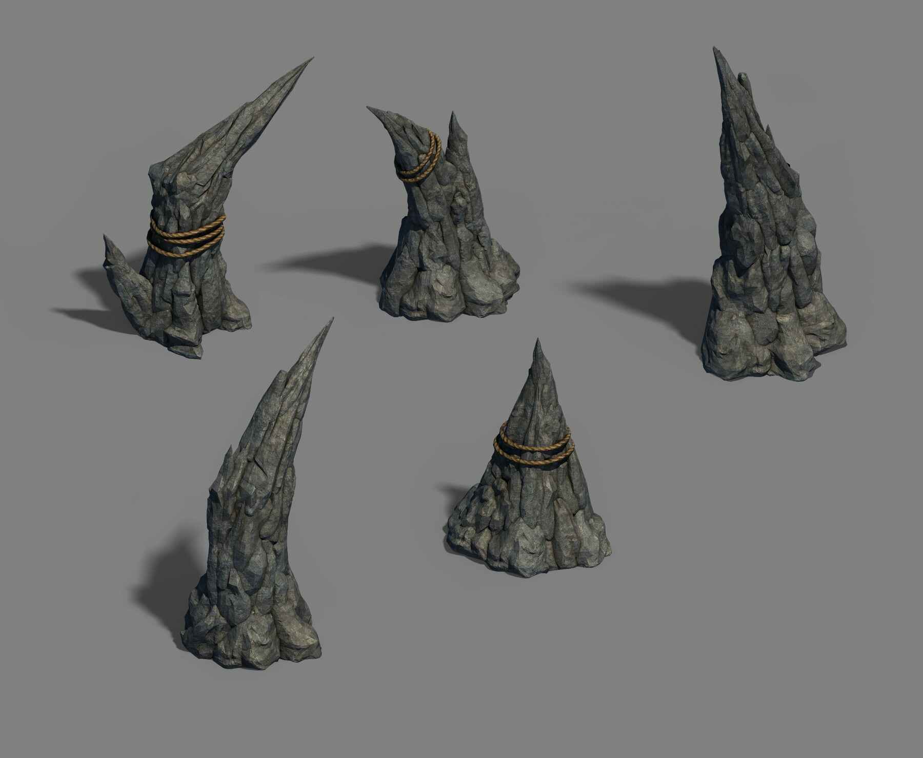 ArtStation - Stone pillar - stone teeth | Game Assets