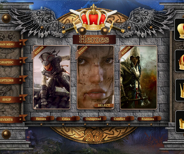 ArtStation - Medieval-RPG-Game user interface | Game Assets