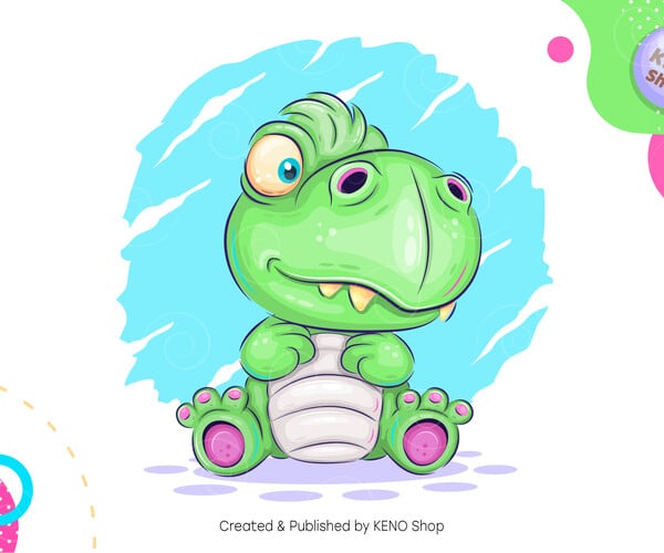 ArtStation - Cartoon Little Dino. | Artworks