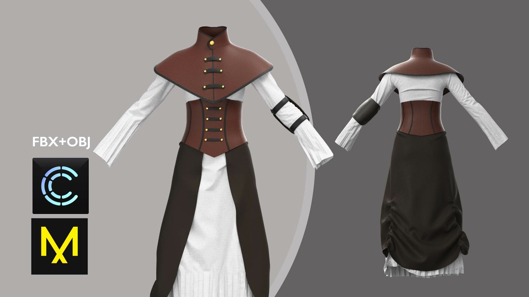 ArtStation - Female Fantasy Outfit. Marvelous Designer/Clo3d project ...