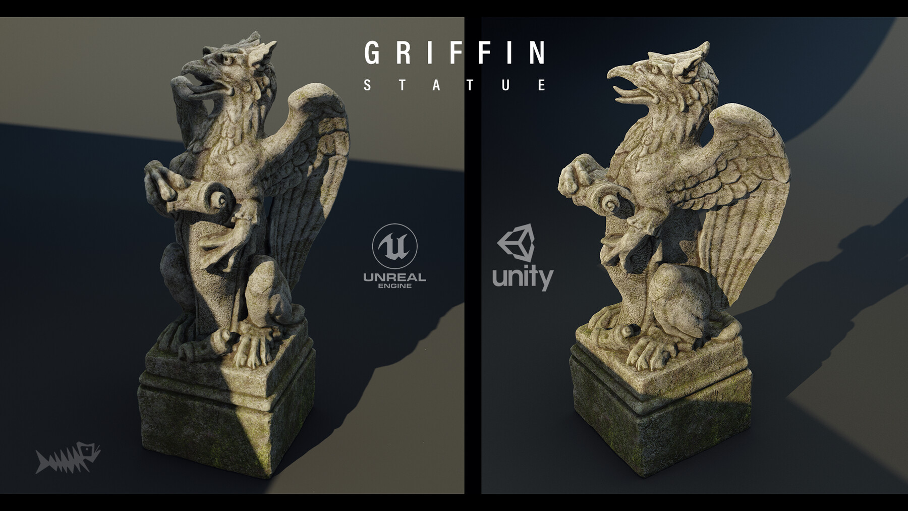 ArtStation - Griffin Statue 4K PBR | Game Assets