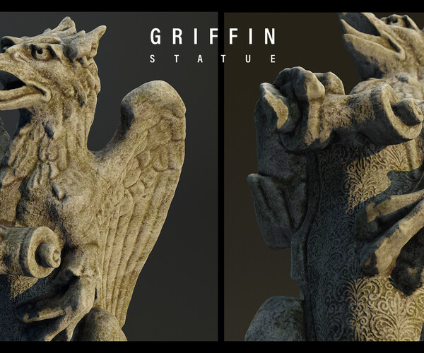 ArtStation - Griffin Statue 4K PBR | Game Assets