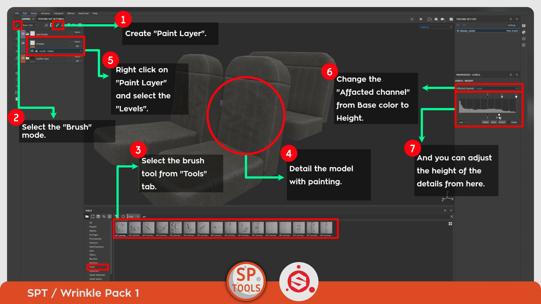 ArtStation - SPT Wrinkle Sculpt Tool | Resources