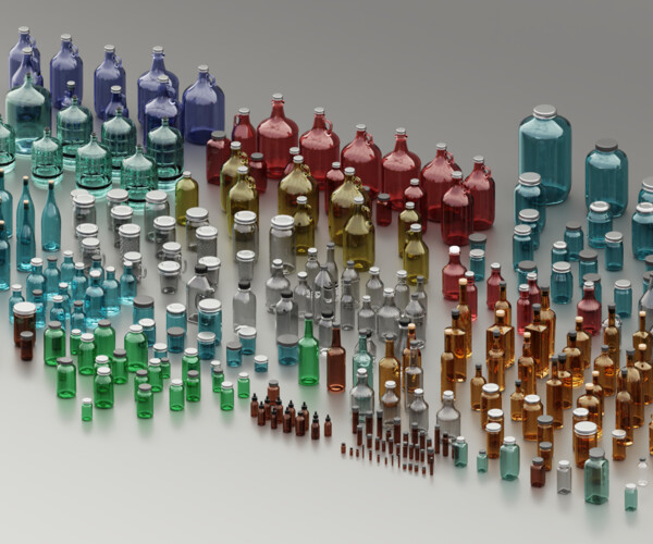 ArtStation - 3D Glass Container Big Pack of 322 Models | Resources