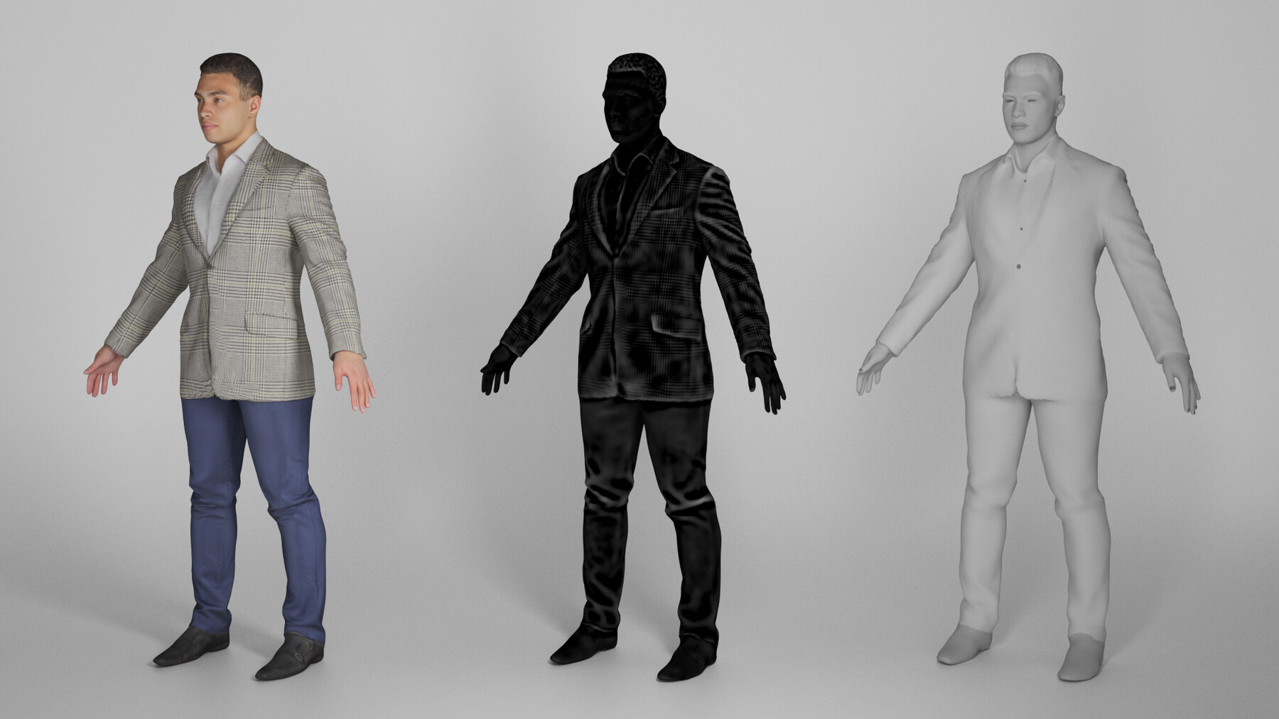 ArtStation - Handsome young man in grey jacket ready for animation 286 ...