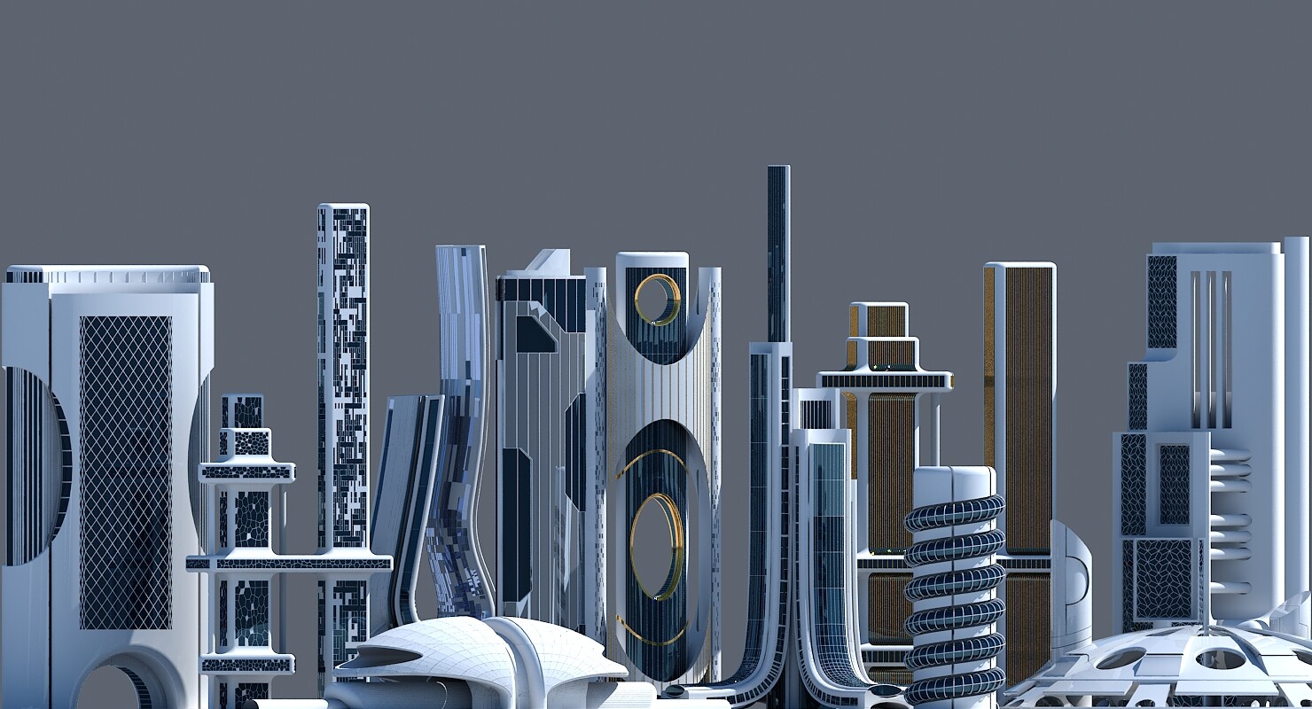 ArtStation - 3D Futuristic Skyscraper collection 401 | Resources
