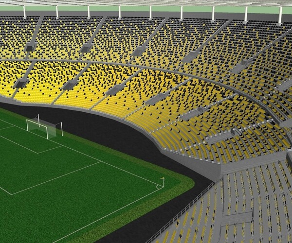 ArtStation - Fictional old stadium: Bowl with new roof | Game Assets