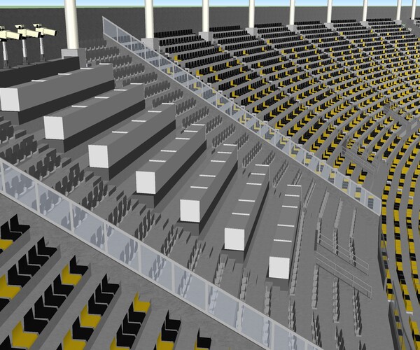 ArtStation - Fictional old stadium: Bowl with new roof | Game Assets
