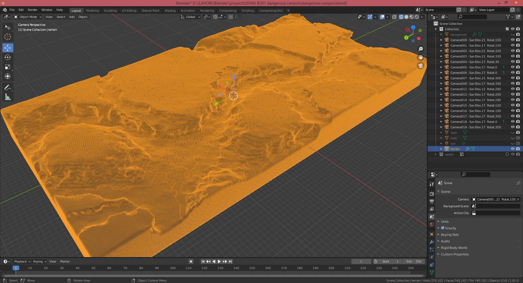 ArtStation - Dangerous canyon in Blender | Resources