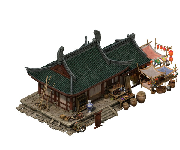 ArtStation - Game model - city - small grocery store | Game Assets