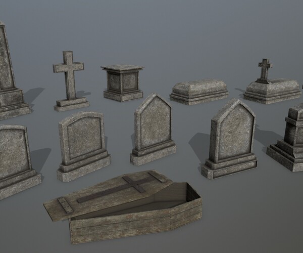 ArtStation - Tombstone Set | Game Assets
