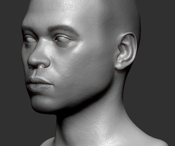 ArtStation - Man Head Base mesh 3D model | Game Assets