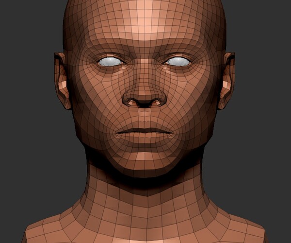 ArtStation - Man Head Base mesh 3D model | Game Assets