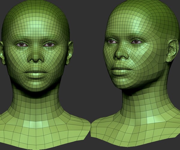 ArtStation - Woman Head Base Mesh 3D model | Game Assets