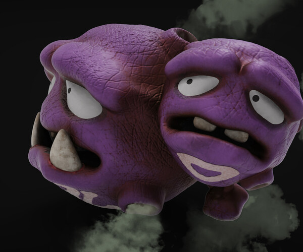 ArtStation - Weezing Pokemon 3D Model | Resources