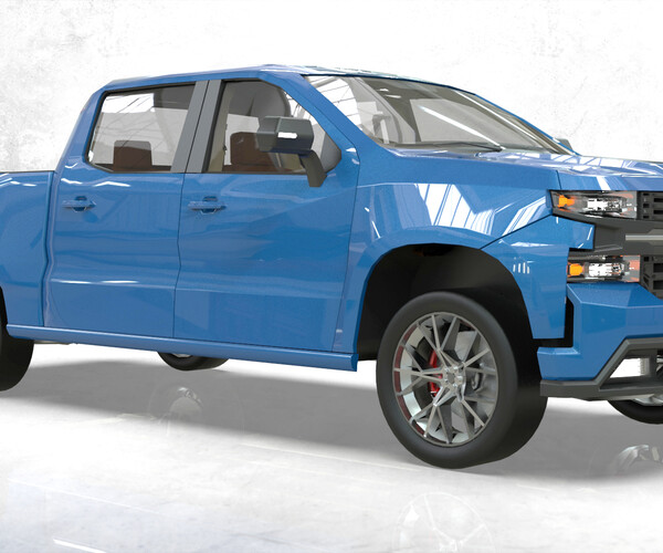 ArtStation - Chevy Silverado 2020 lowpoly concept | Game Assets
