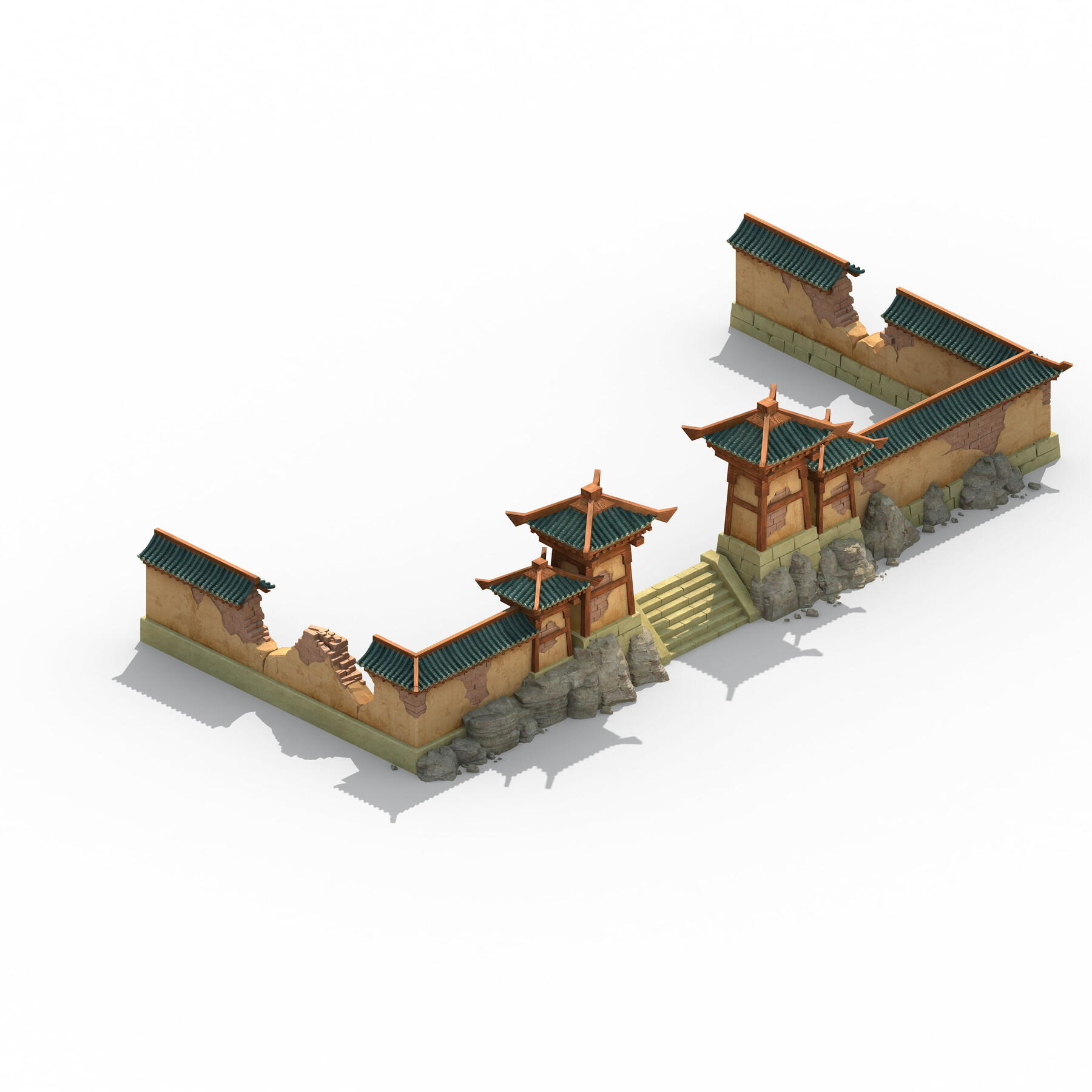 ArtStation - Building - broken wall | Game Assets