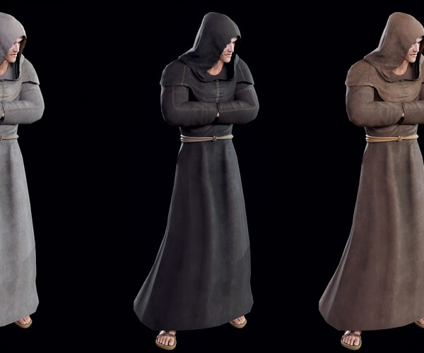 ArtStation - Medieval Monk | Game Assets