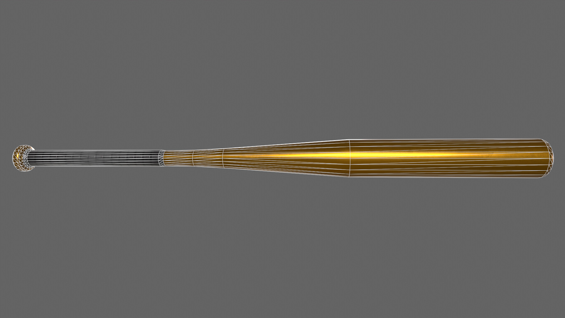 ArtStation - PBR Baseball Bat Yellow | Game Assets