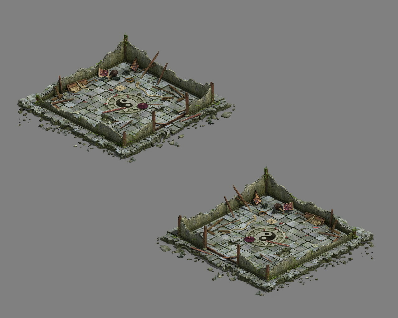 ArtStation - Building - house ruins 02 | Game Assets