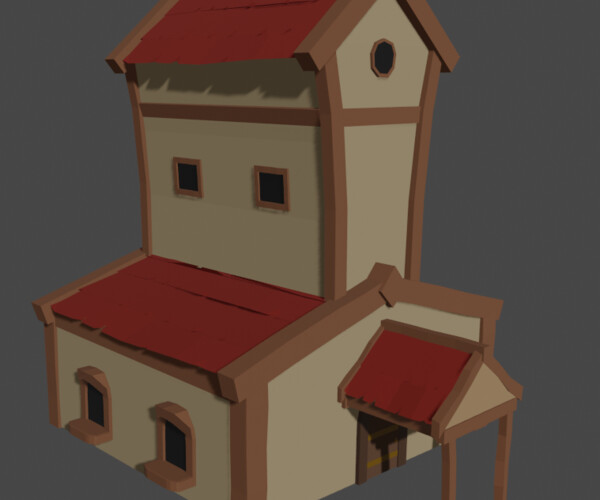 ArtStation - Low Poly Building Pack | Game Assets