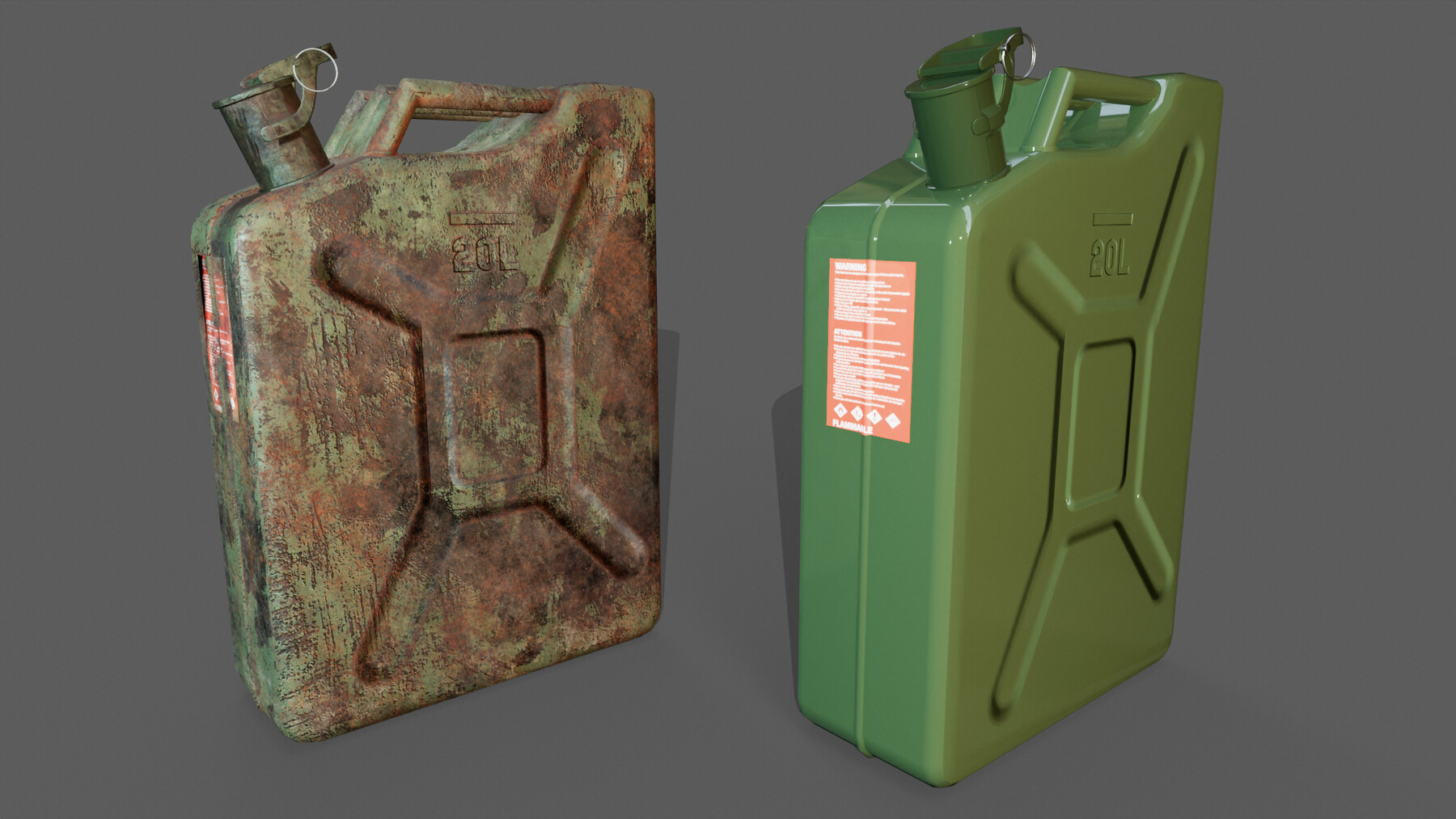 ArtStation - Fuel Canister - 2 Texture sets - Game Ready Low-poly ...