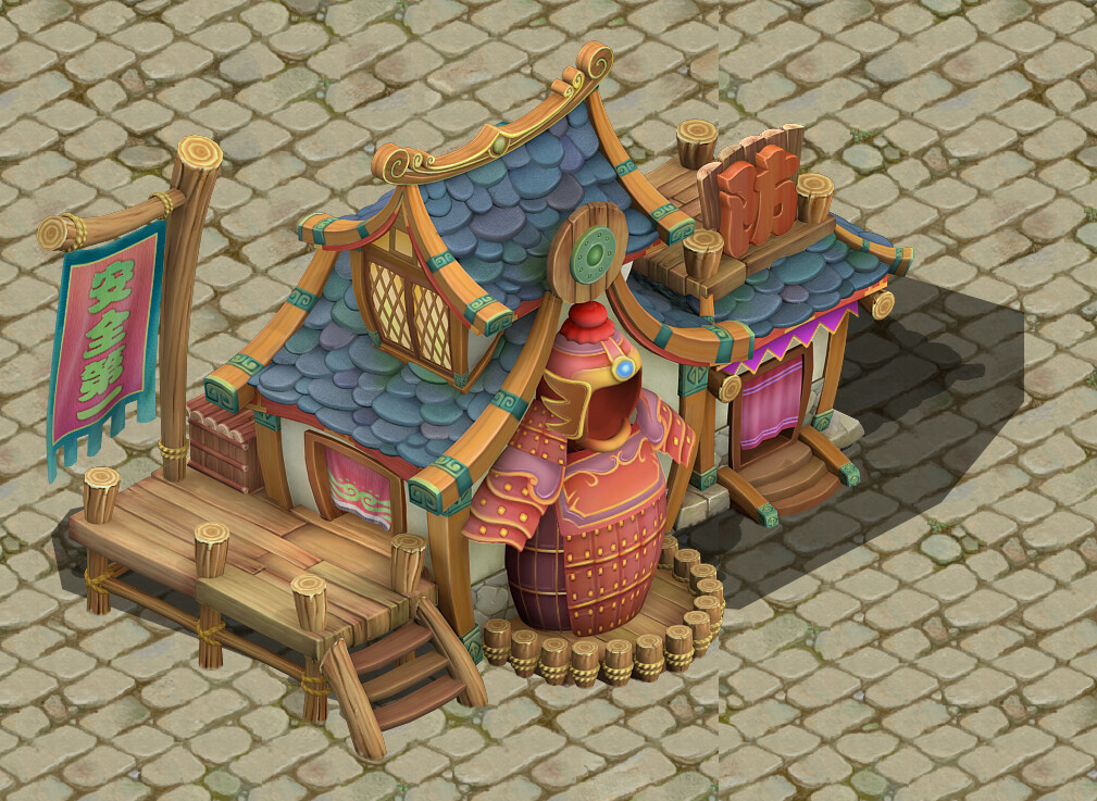 ArtStation - Cartoon version - armor shop | Game Assets