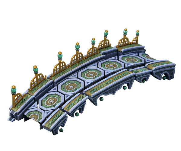 ArtStation - Game Model - Broken Stone Bridge Magic Star Bridge | Game ...