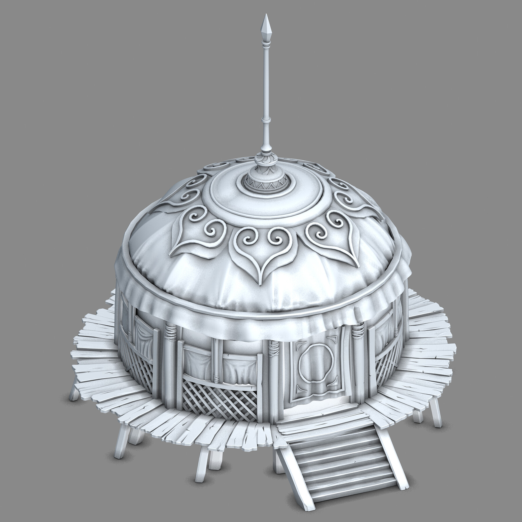 ArtStation - Grassland construction - tent 01 | Game Assets