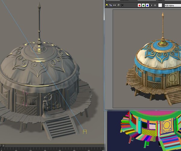 ArtStation - Grassland construction - tent 01 | Game Assets