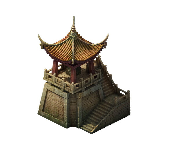 ArtStation - Game Model - Wall Clock Tower | Game Assets