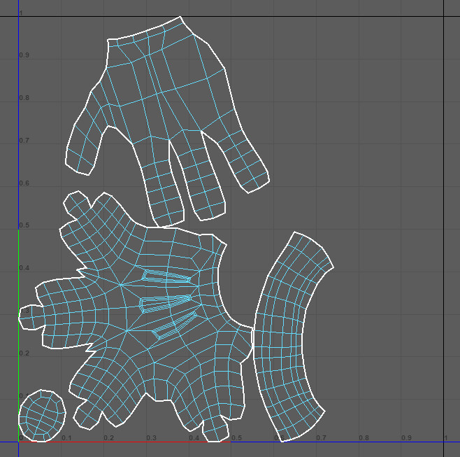 ArtStation - Cartoon glove hand RIGGED with 4 fingers Low-poly 3D model ...