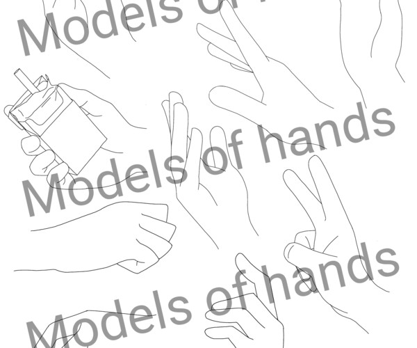 ArtStation - Models of hands - Reference for Manga and Anime Artists ...
