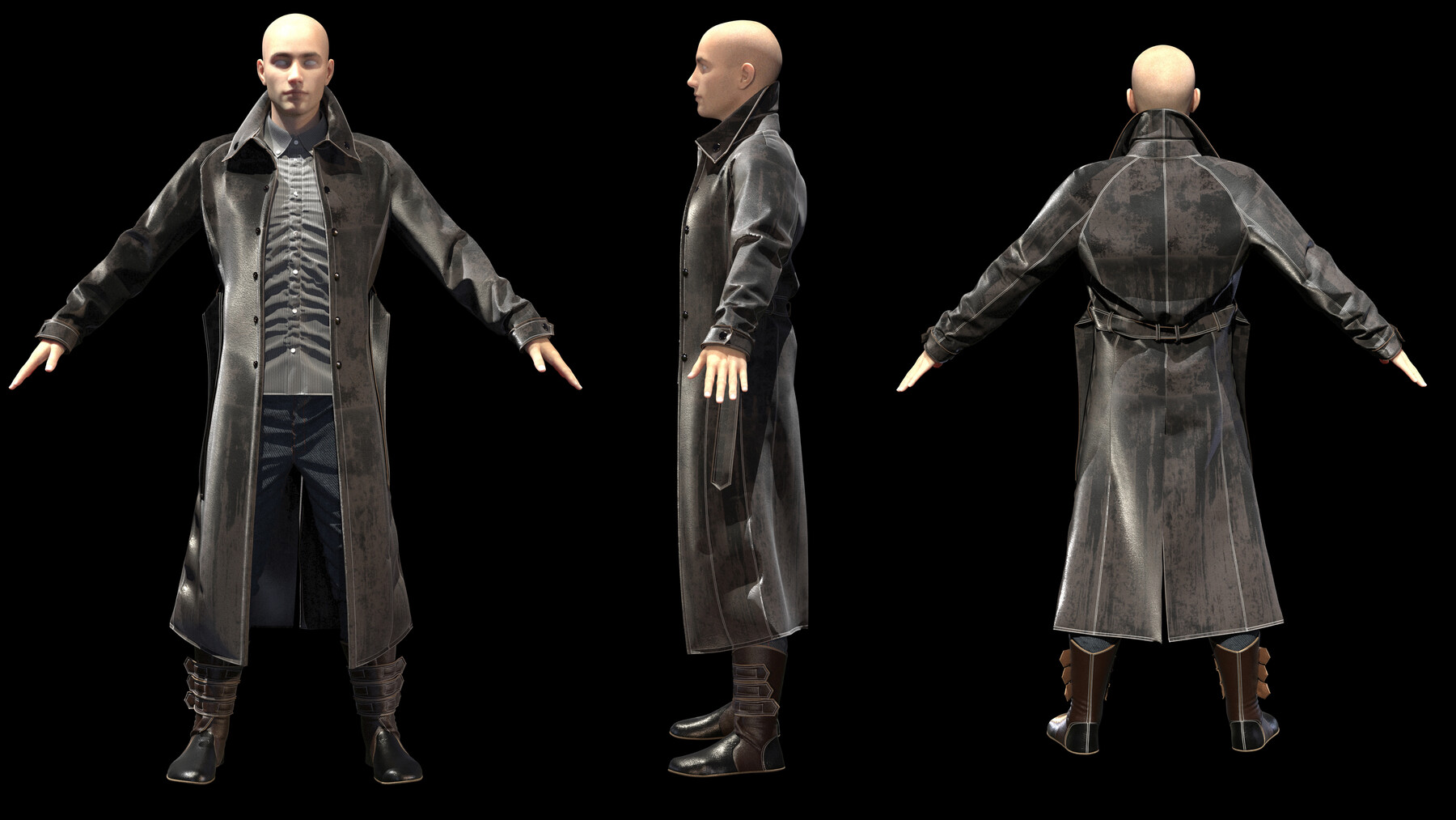 ArtStation - Mens clothing with coat. Avatar genesis 8 Male. Marvelous ...