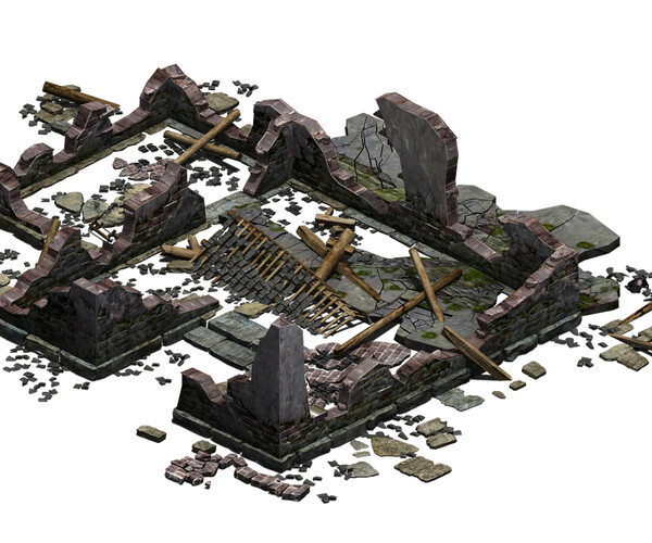 ArtStation - Building - ruins 003 | Game Assets