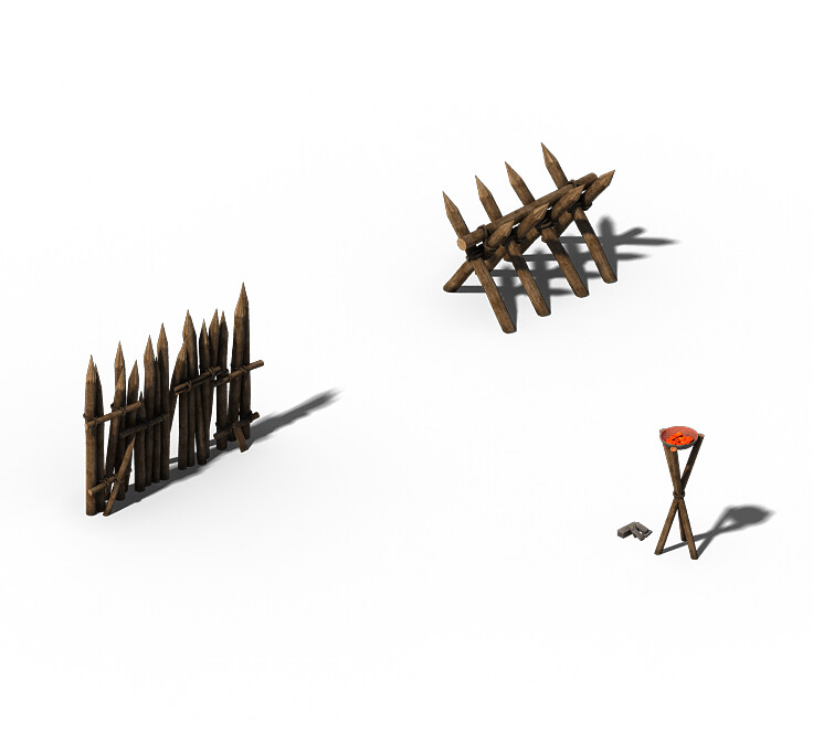 ArtStation - Barracks - Wooden fence 01 | Game Assets