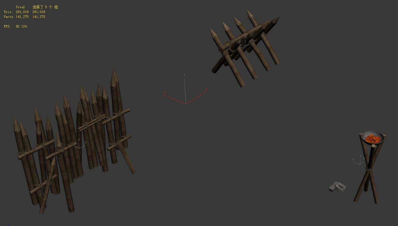 ArtStation - Barracks - Wooden fence 01 | Game Assets