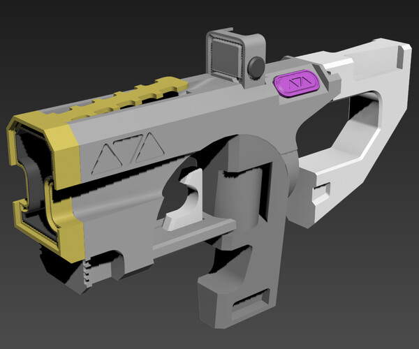 ArtStation - Cyber Punk PBR SMG | Resources