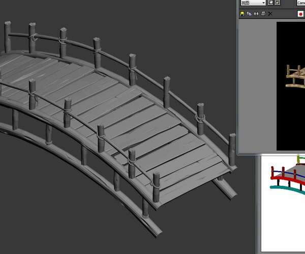 ArtStation - Wooden Buildings - Wooden Bridge 032 | Game Assets