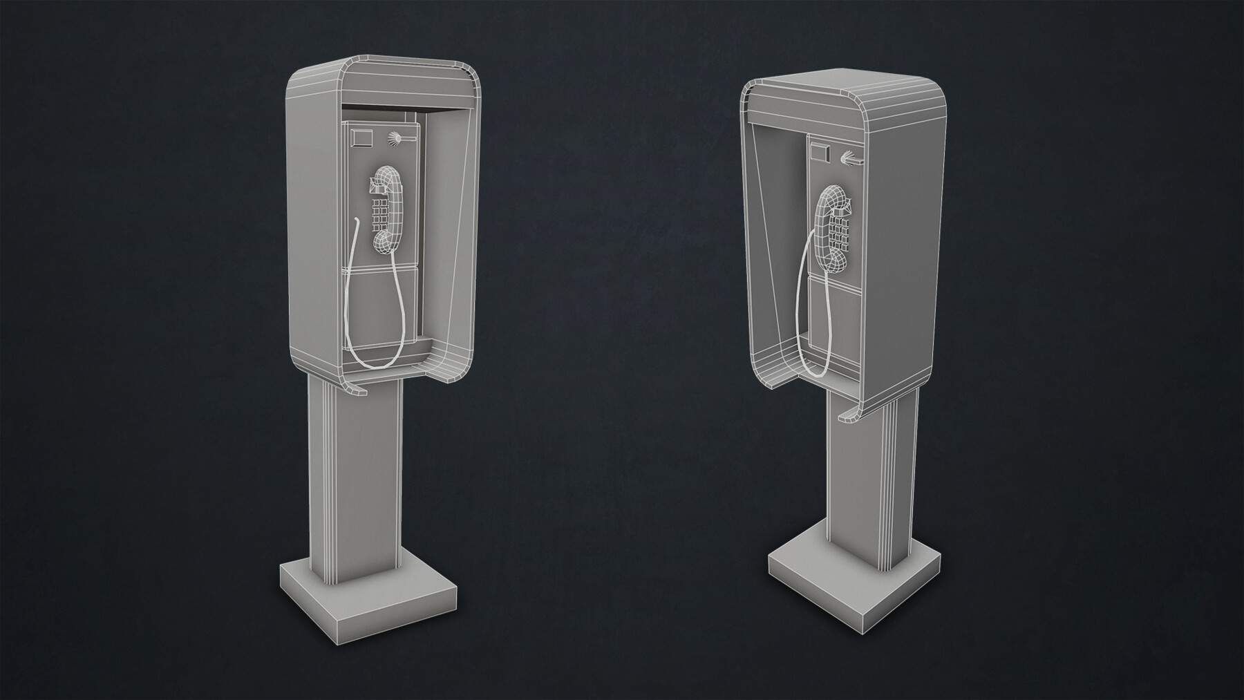 ArtStation - Phone Booth - Low Poly | Game Assets