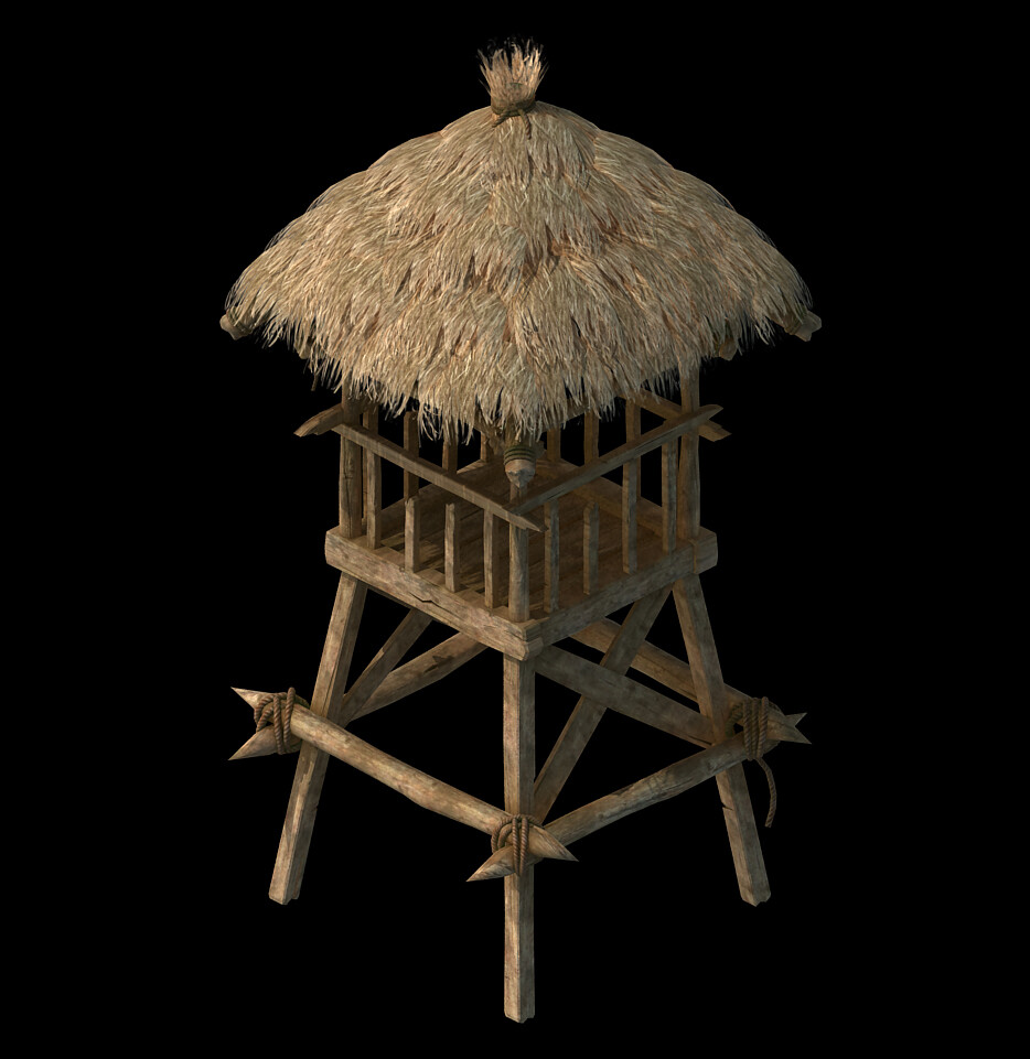 ArtStation - Cottage Tribe - Watchtower 02 | Game Assets