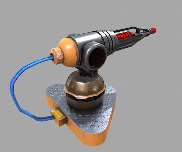 ArtStation - Laser Turret 3d Model | Game Assets