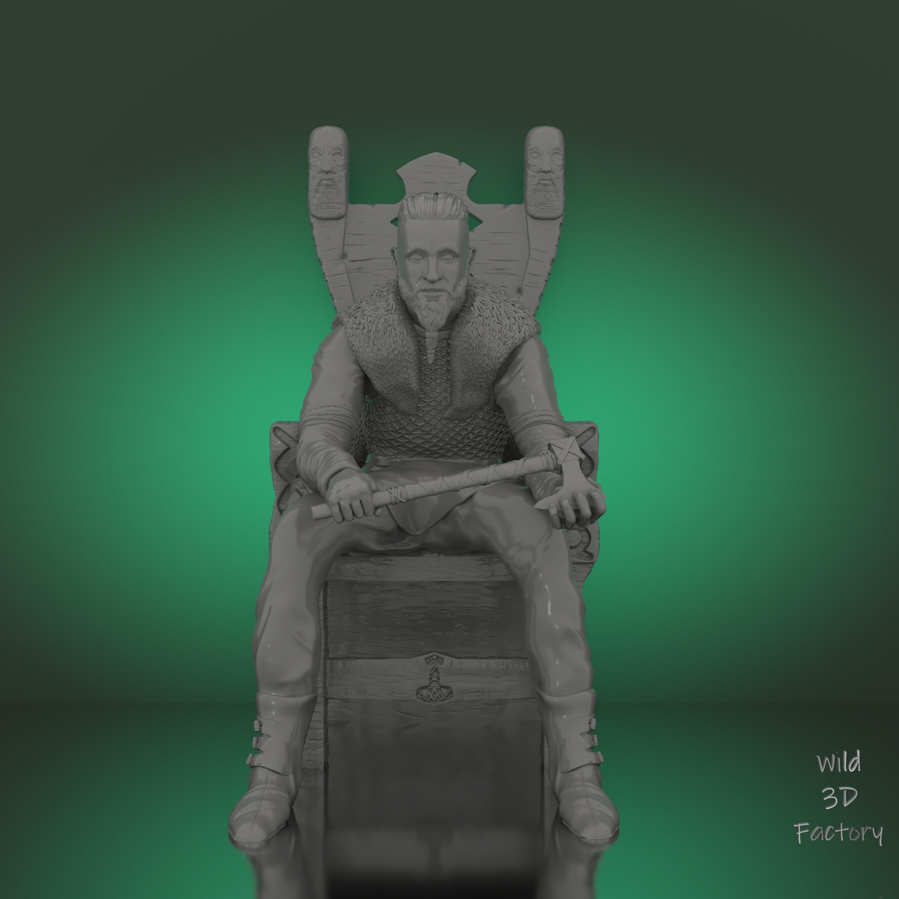 ArtStation - King Ragnar Lothbrook Seated on a Throne Real Life ...