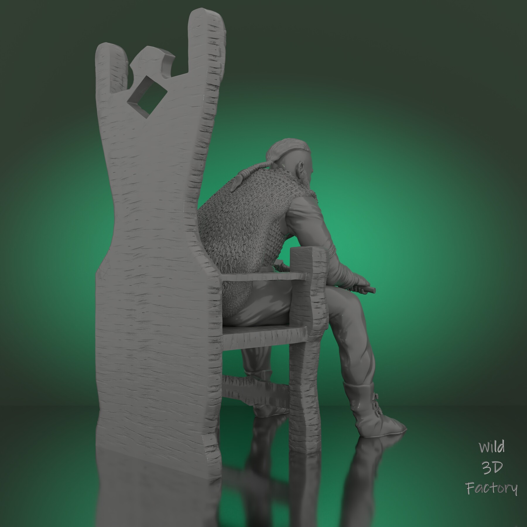 ArtStation - King Ragnar Lothbrook Seated on a Throne Real Life ...